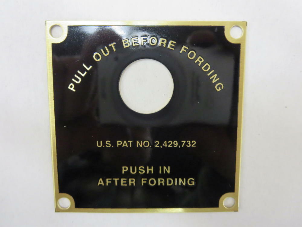 Vintage Willys Military Jeep M38 M38A1 G740 G758 Fording Data Plate | eBay