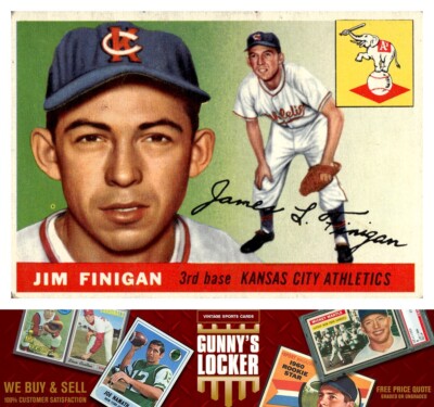 1955 Topps Jim Finigan 14 Kansas City Athletics | eBay
