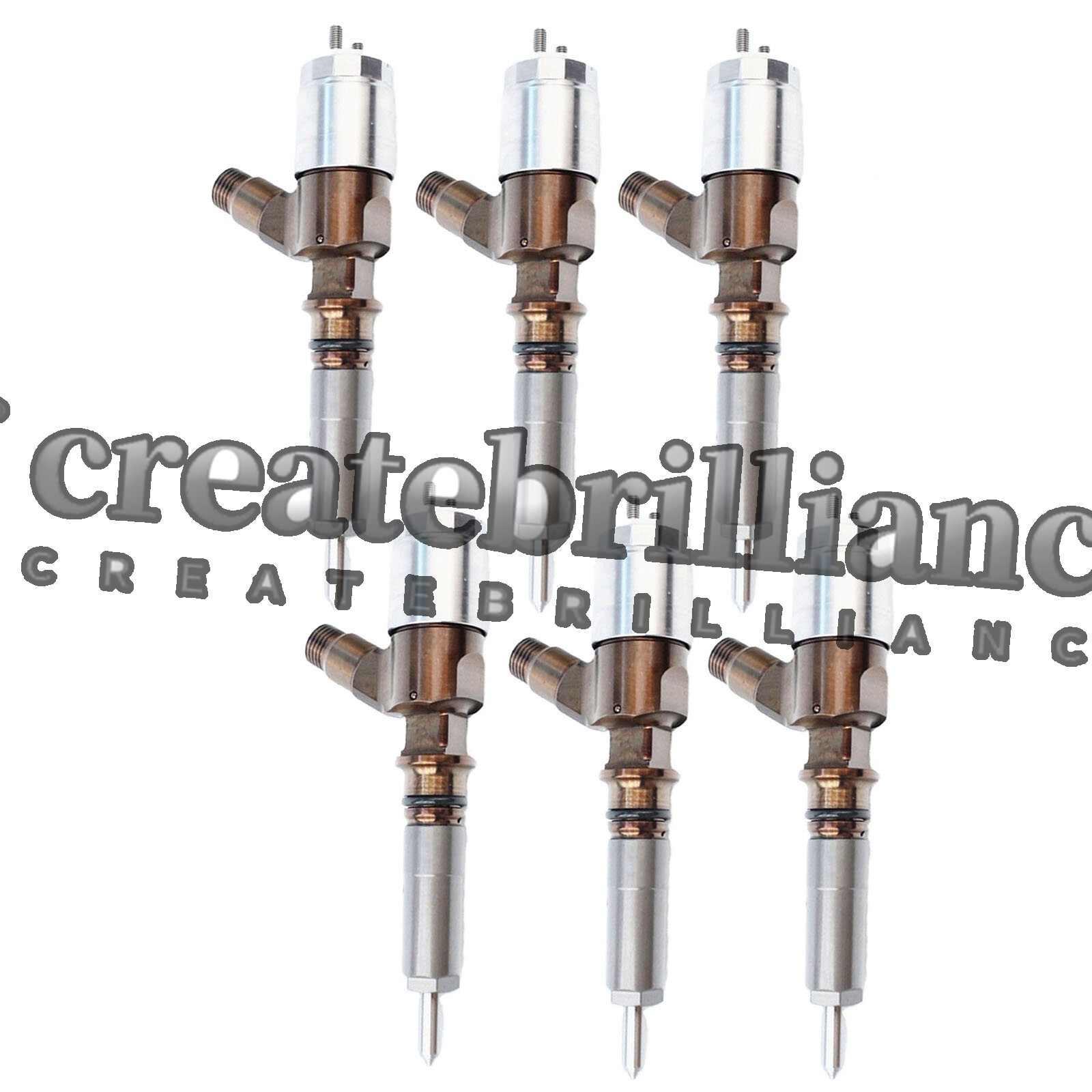 6x Fuel Injector 10R7675 for Caterpillar C6.4 Engine CAT 320D Excavator ...