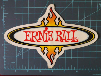 Ernie Ball vintage 80's logo sticker, guitar, bass strings, punk, rock ...
