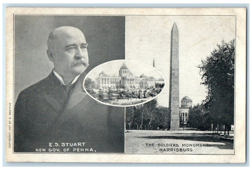 1905 Stuart Gov Penna Capitol Harrisburg Soldiers Monument Pennsylvania ...