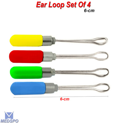 Dermatology Ear Wax Removal Loop Cleaner ENT Earwax Cleaning Curettes ...