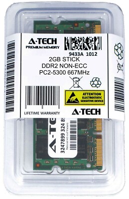 A-Tech 2GB PC2-5300 Laptop SODIMM DDR2 667 MHz 200pin Notebook Memory ...