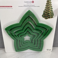 15 Piece Stacking Christmas Cookie Tree Cutter Set Holiday 10 Star ...