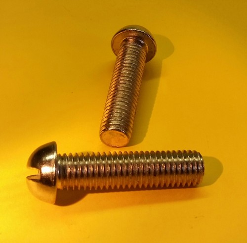 2 Stk. Schrauben M10x40 Halbrundkopf DIN 86 alte Norm Rundkopf mit ...