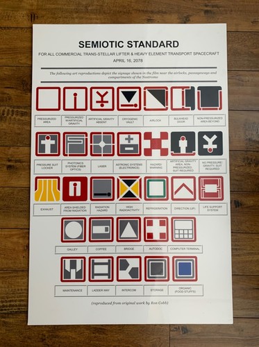 Alien 1979 Semiotic Standard Poster, Ron Cobb Design | eBay