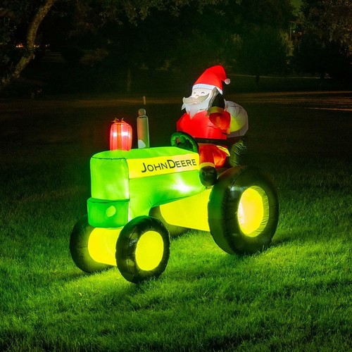 John Deere 98969 6 ft Inflatable Holiday Christmas Tractor for sale ...