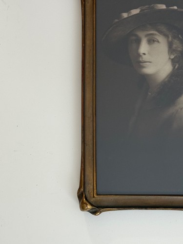 Antique Art Nouveau Wood Pie Crust Picture Frame with Original Glass ...