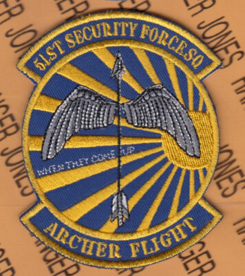 USAF Air Force A Flight 51st Security Forces Sq SFS Archer 3.75" patch ...