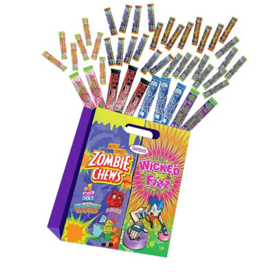 Wicked Fizz Zombie Chews Confectionery Sour Chew Candy Sweets Combo Mix ...