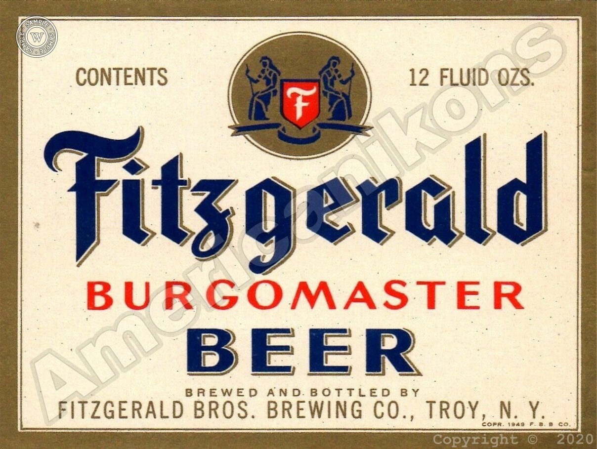 Fitzgerald Burgomaster Beer NEW Metal Sign: Fitzgerald Bros. Brewing ...