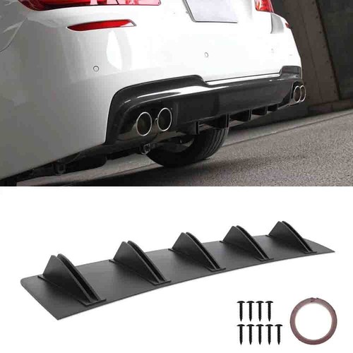 For Mitsubishi Lancer 08-17 Rear Diffuser Shark Fins Bumper Lip ...