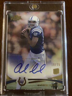 ANDREW LUCK COLTS 2012 TOPPS PRIME ROOKIE CARD #1 AUTOGRAPH AUTO #d 19/ ...