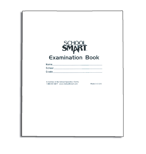 School Smart Examination Blue Book With 16 Sheets 7 X 8-1/2 Inches 50 ...