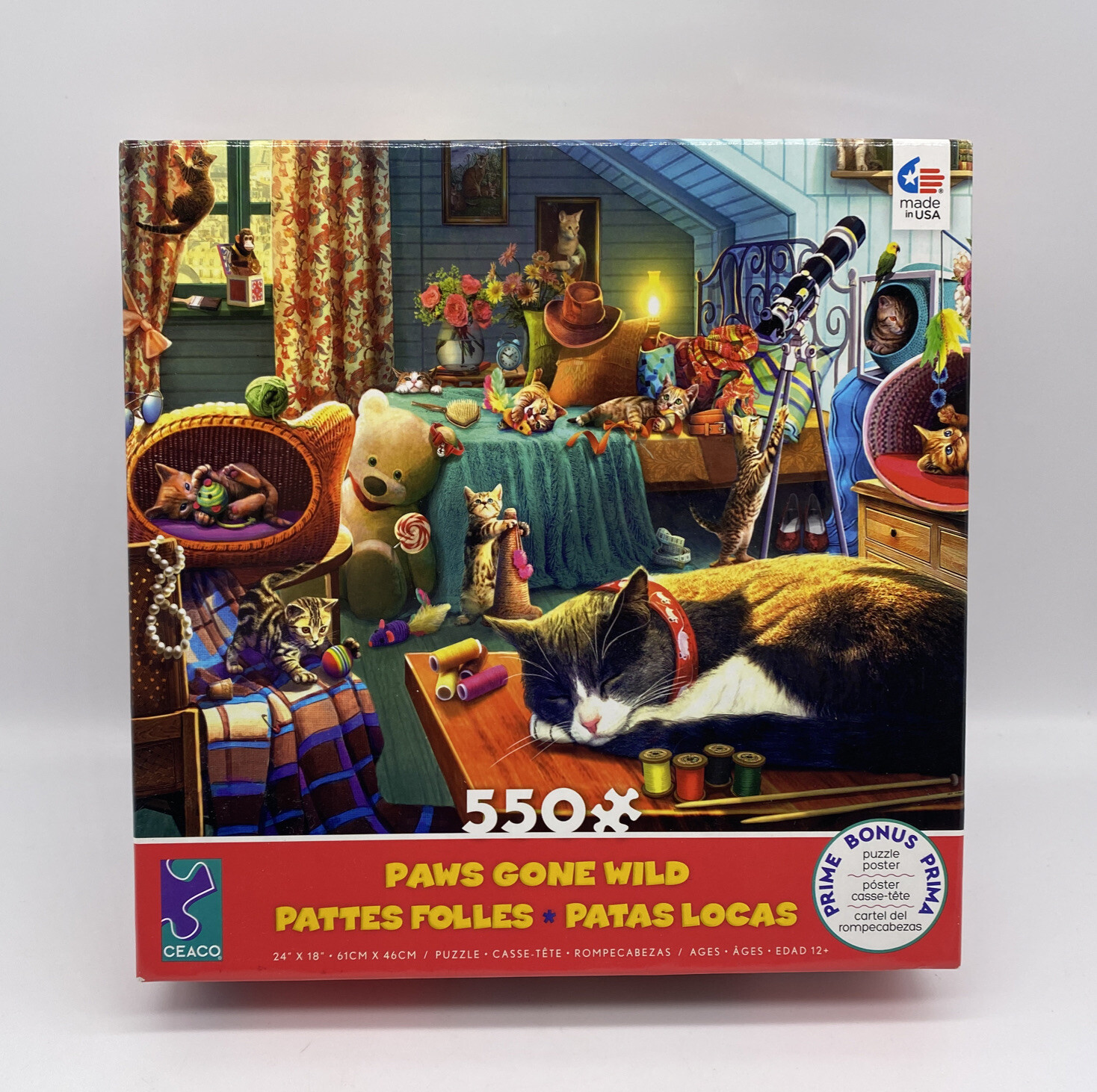 Ceaco Paws Gone Wild 550 Piece Cats Puzzle Complete With Poster | eBay