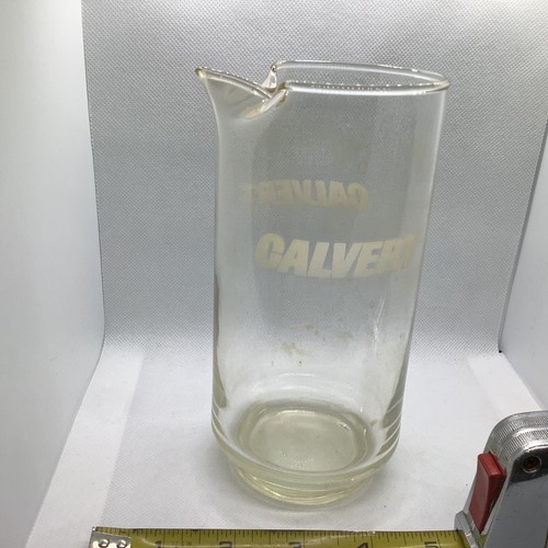 Calvert Whiskey Bar Water Pitcher Clear Glass Vintage | eBay