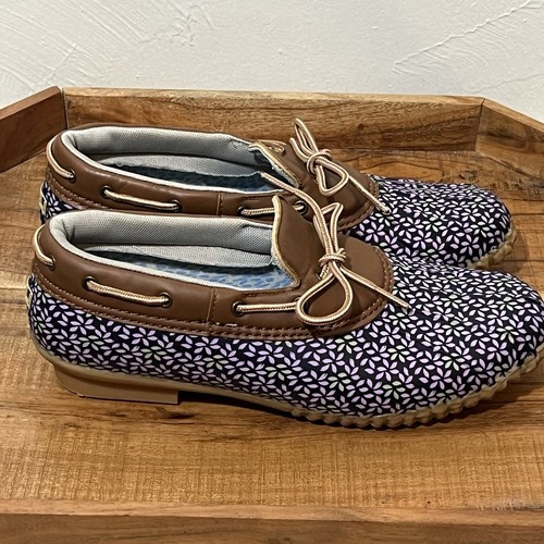 JBU by Jambu Shoes Women's 11 Purple Floral Gwen Garden Ready Rubber ...