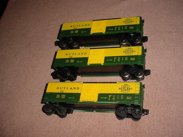 3- Lionel Box Cars # 9710 - RUTLAND 0-027 | eBay
