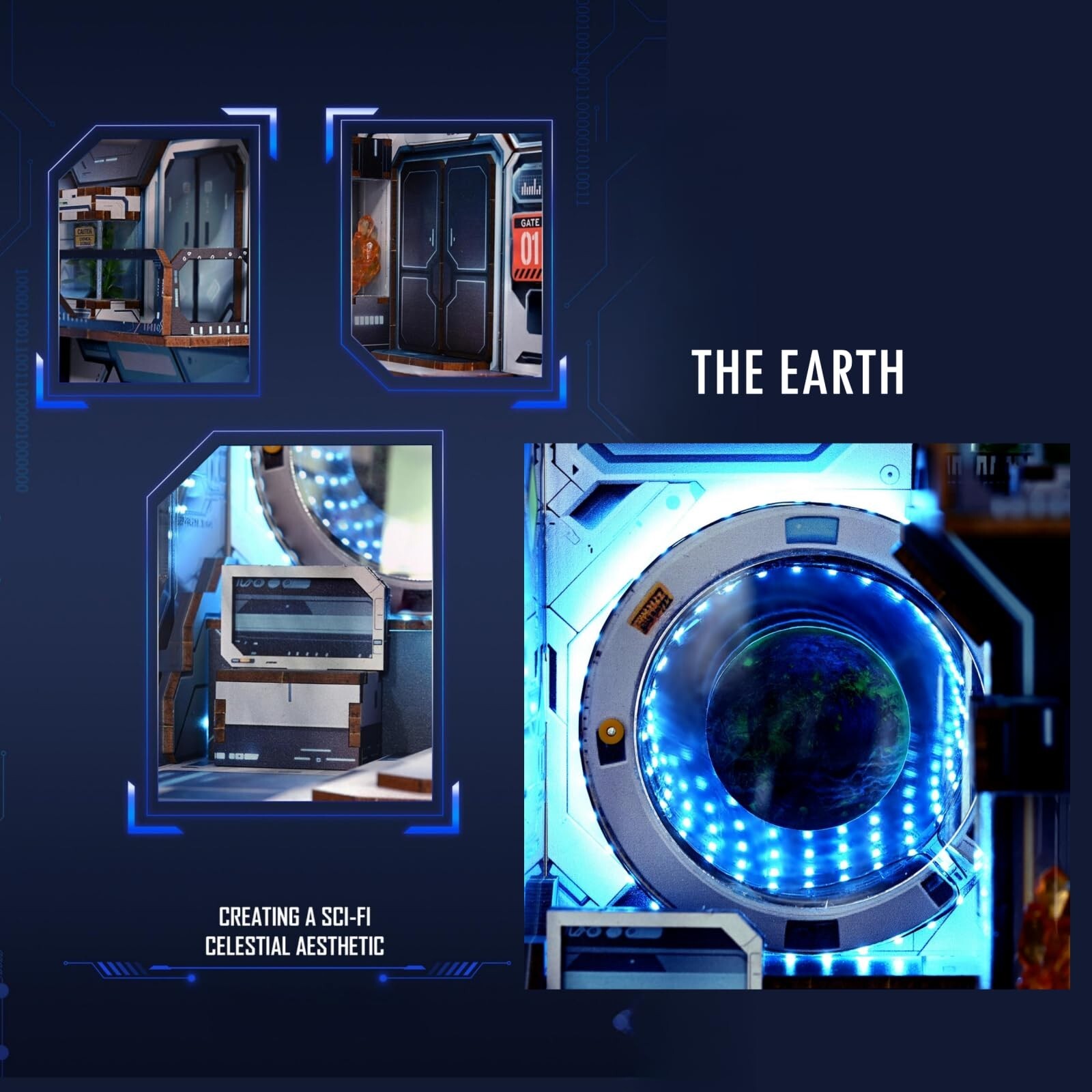 Alien Hub - Cyberpunk DIY Book Nook Kit, 3D Puzzle, Tech Bookend Kits ...