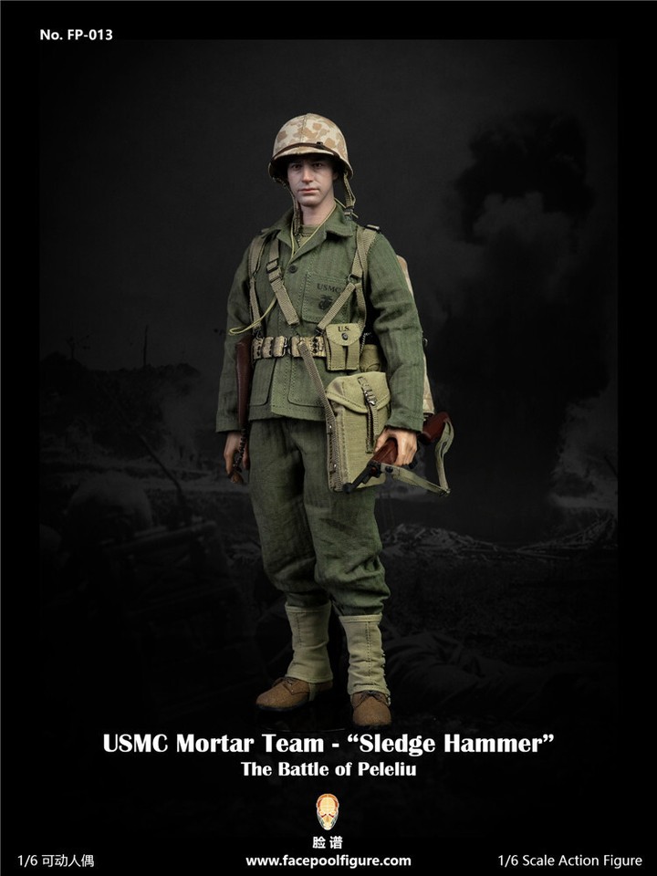 Facepoolfigure USMC Marine mortarman Sledgehammer 1/6 Scale Action ...