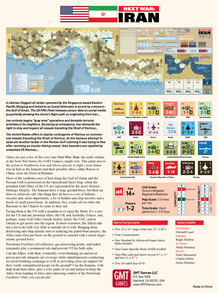GMT Games: Next War: Iran New In Shrink Wrap Fast Shipping | eBay