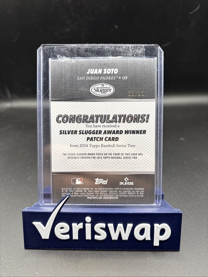 2024 Topps Series 2 Juan Soto Silver Slugger Award Winner Patch Red /10 ...