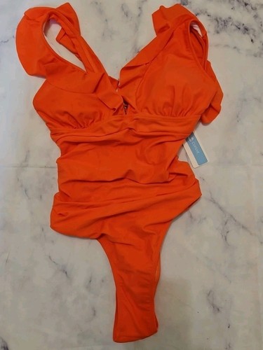 Women's large one piece orange swimsuit | eBay