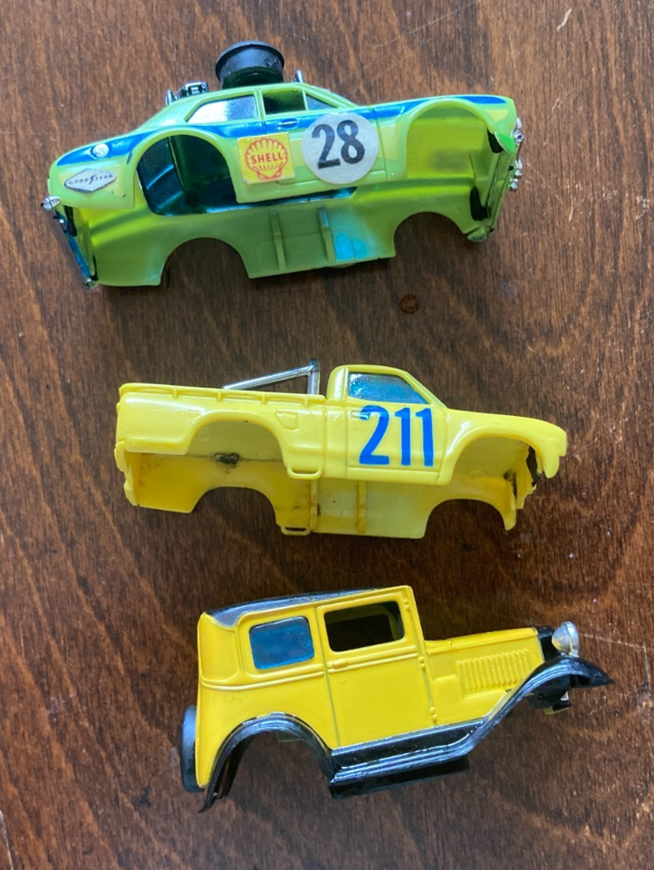 Lot of 3 Aurora AFX Bodies: Datsun Baja , Rally Ford ESCORT, '30 Ford ...