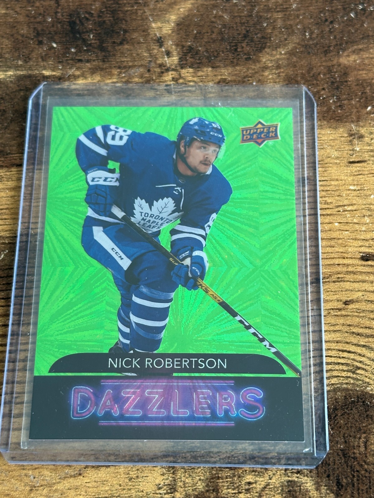 2020-21 UD Green Dazzlers Nick Robertson Toronto Maple Leafs #DZ-91 ...