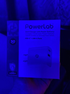 Powerlab wall charger Usb-C + Usb A Ports. 30 Watt | eBay