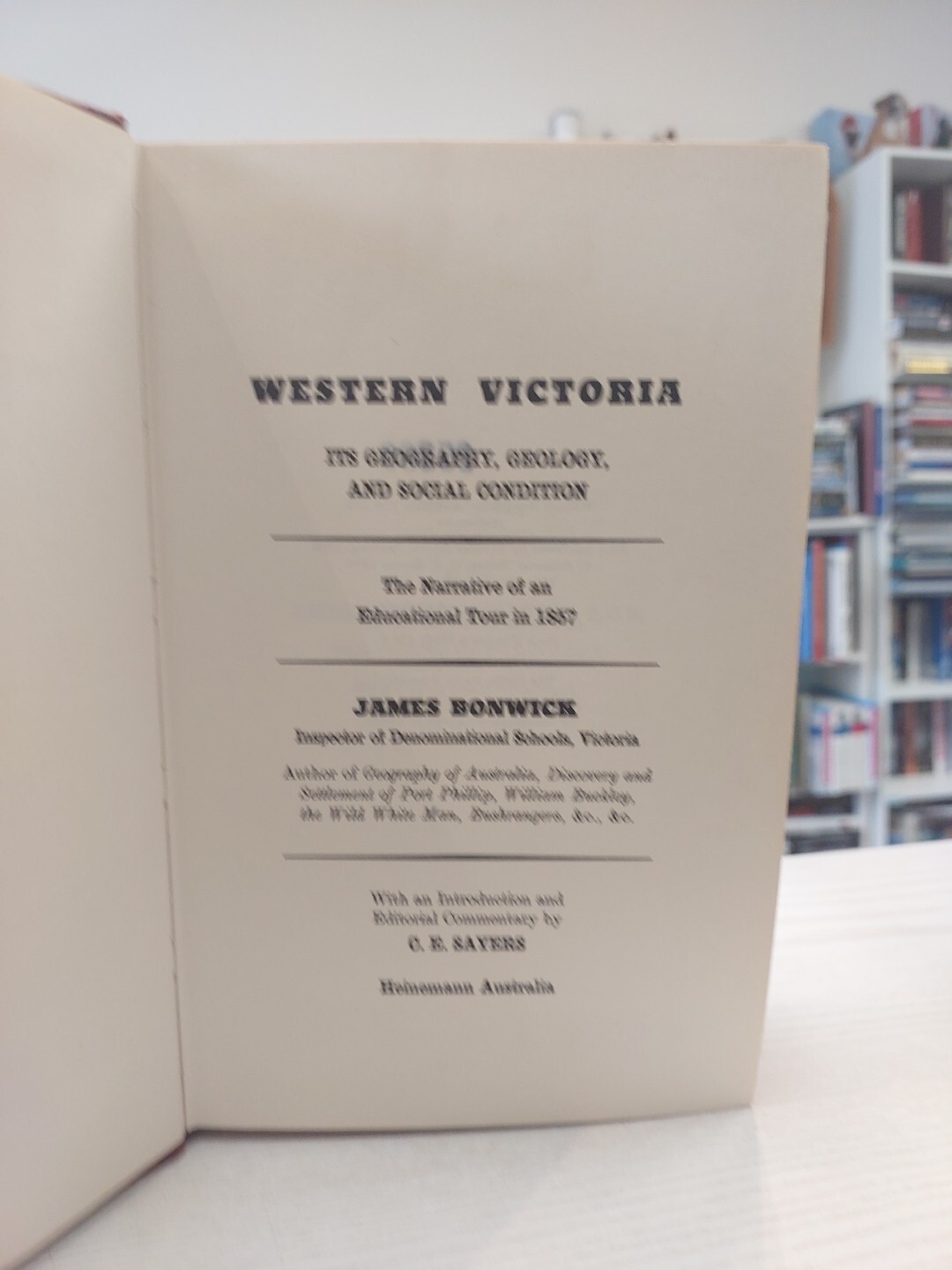 Western Victoria By James Bonwick (1970) | eBay