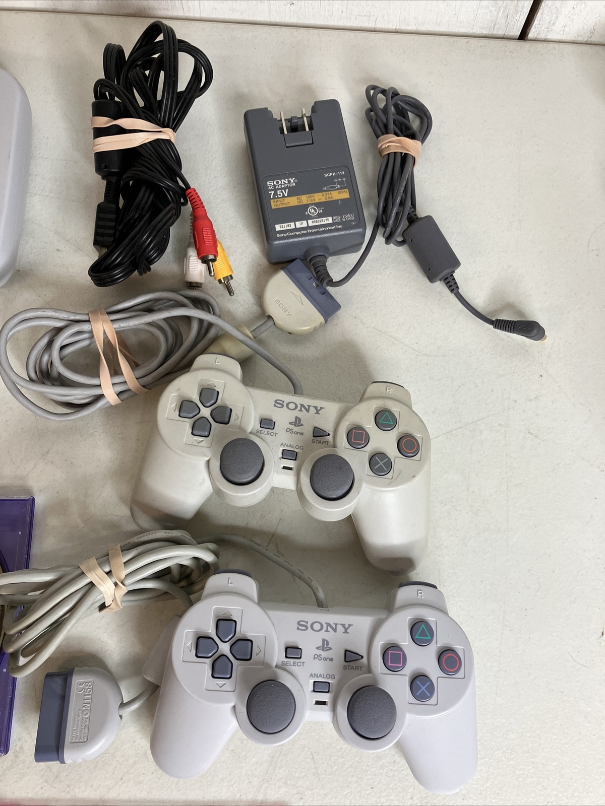 Sony Playstation 1 PS One Slim PSone PS1 Bundle SCPH-101, 2 Controllers ...