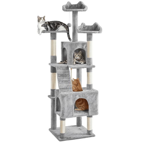 SmileMart 72″ H Multi-Level Cat Tree with 2 Perches for Medium Cats ...