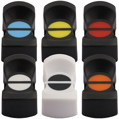 4mm x 1.2mm Shaft Hole Recessed Linear Fader Caps with Coloured Circle ...