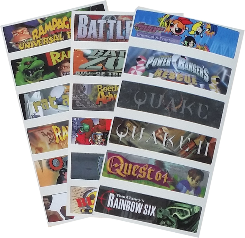 N64 Nintendo 64 Spine Labels -Full 296 Set- Matte Finish / Professional ...