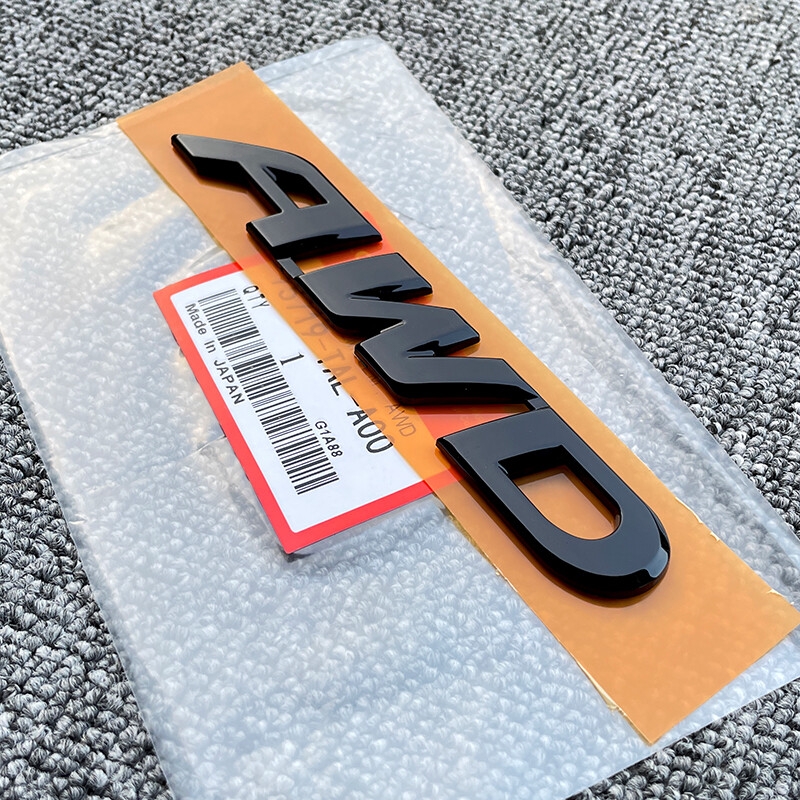 Black AWD Rear Trunk Badge FOR HONDA HRV VEZEL CRV PILOT AWD Sticker ...
