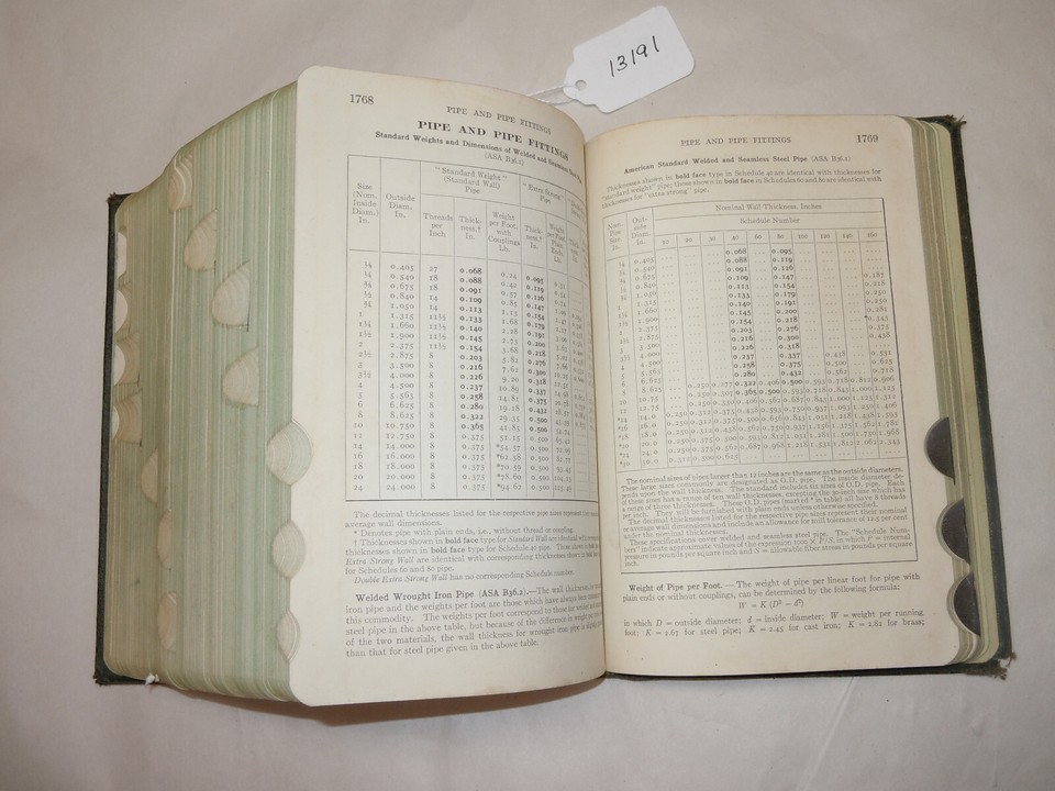 Machinery's Handbook 14th Edition 1953, Machine Shop Reference, 1911 ...