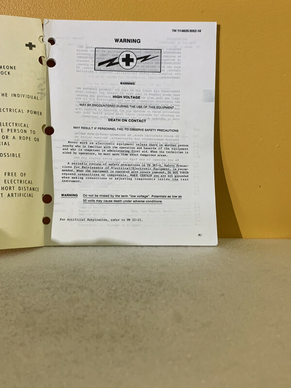 US Army TM 11-6625-3052-14 Multimeter, Digital AN/PSM-45 Technical ...