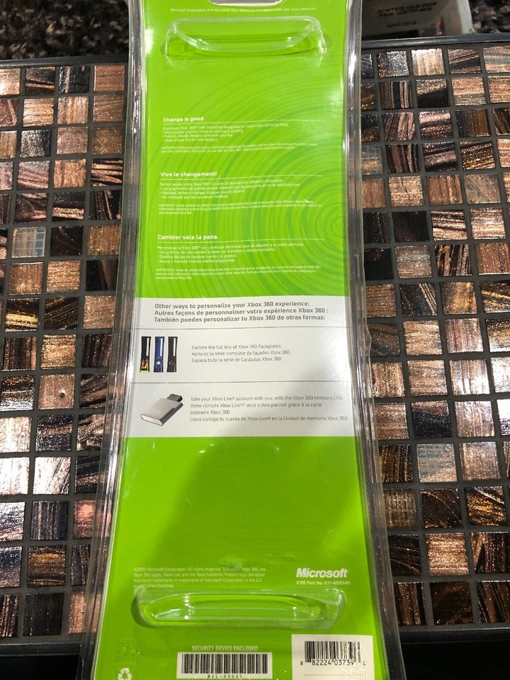 Authentic OEM Microsoft Xbox 360 Silver Faceplate B4L-00005 Face Plate ...