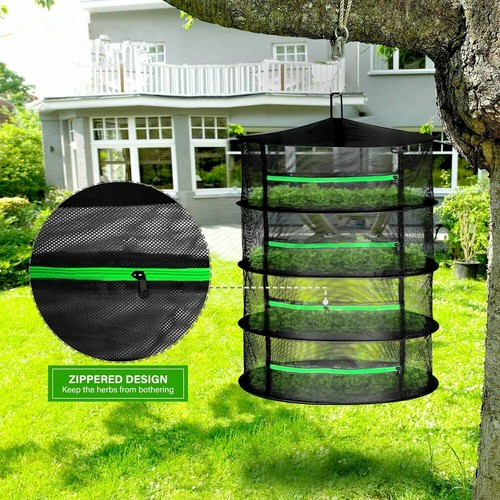 Large Herb Drying Rack Net 4 Layer Herb Dryer Mesh Hanging Dryer Racks ...