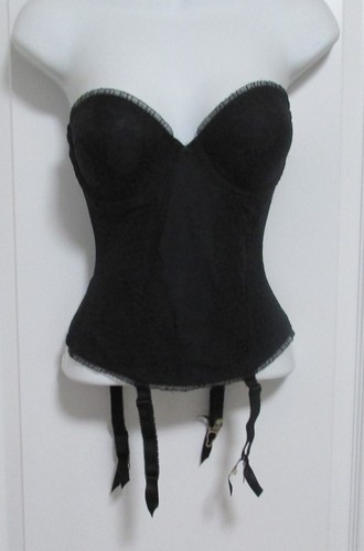 Maidenform Black Long Line Bra/ Bustier 7713, Size34B | eBay