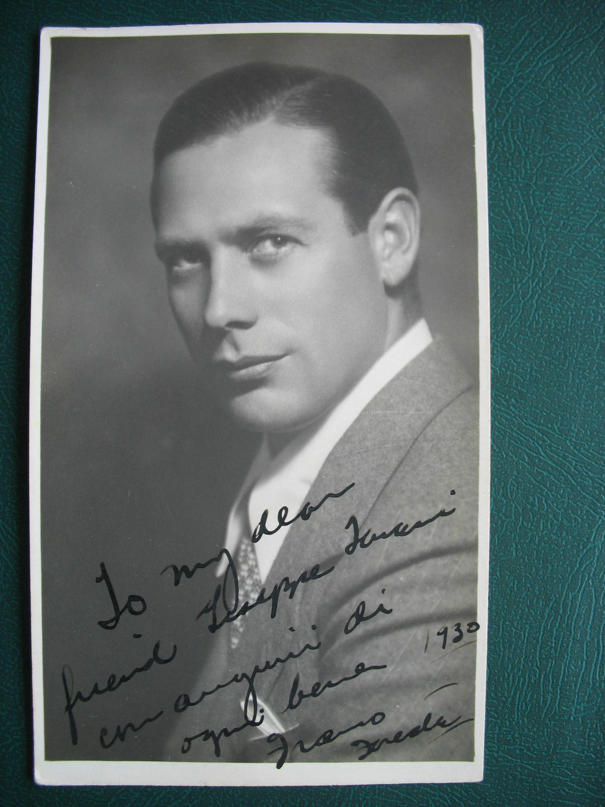 AUTOGRAFI LIRICA TENORE FRANCO FREDA 1930 ORIGINAL OPERA AUTOGRAPHED ...