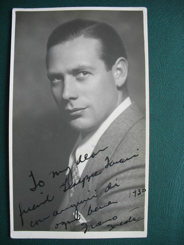 AUTOGRAFI LIRICA TENORE FRANCO FREDA 1930 ORIGINAL OPERA AUTOGRAPHED ...