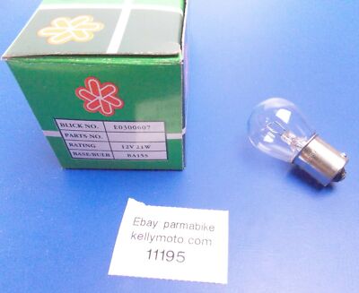 BLICK E0300607 AUTO LAMP BULB LIGHT 12V 21W BASE BA15S SINGLE DEAM PKG ...