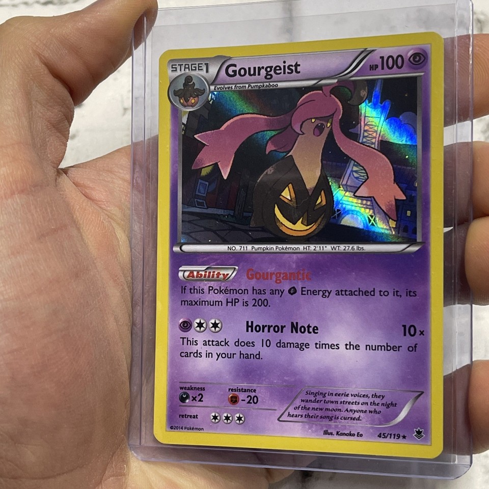 Pokemon Card Gourgeist Phantom Forces 45/119 LP+ Holo Rare TCG Nintendo ...