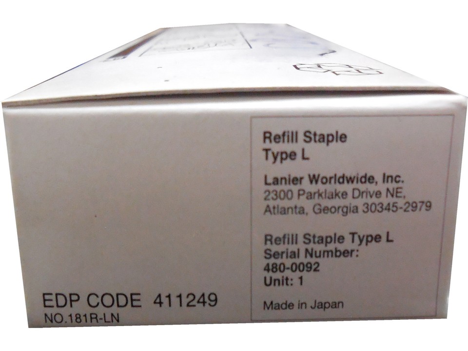 Lanier 411249 Refill Staple Type L Genuine OEM Original | eBay