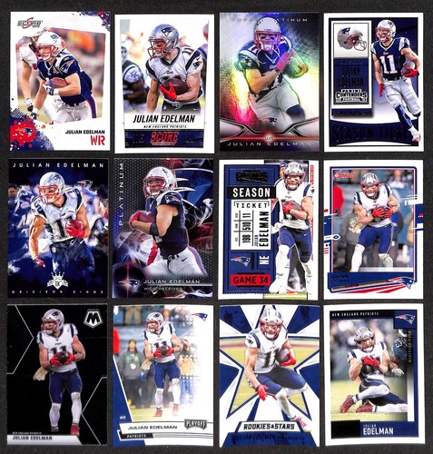 Lot of 30 Different Julian Edelman Cards 2010-2020 New England Patriots ...