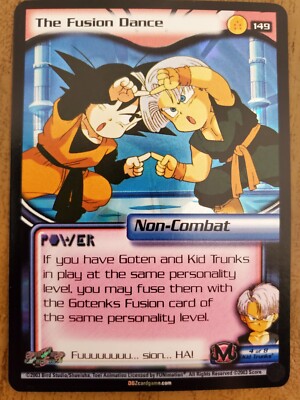 DBZ CCG The Fusion Dance HOLO FOIL Rare 149 UNLIMITED Score TCG 2003 ...