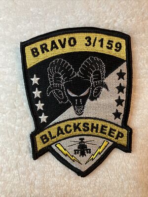 BRAVO 3/159 Blacksheep Military Patch used | eBay
