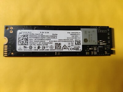 Micron 2210 MTFDHBA512QFD Includes Heat-Sink | eBay